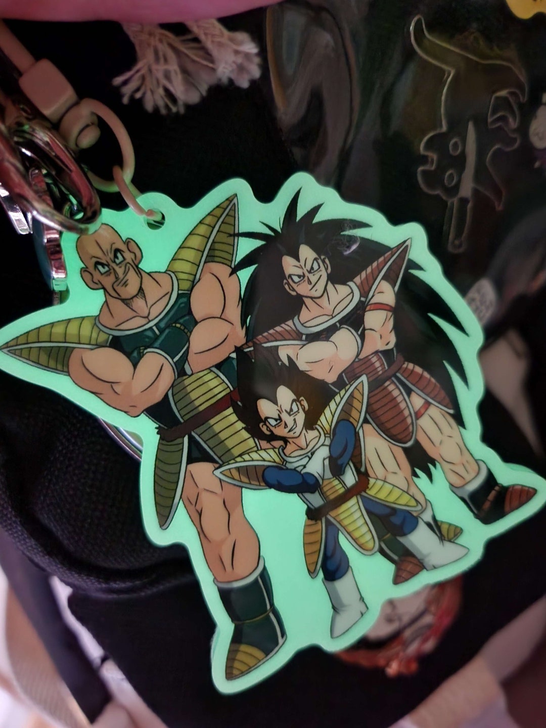 Dragonball Keychain Saiyan Trio Vegeta Nappa Raditz glow in the Dark - Etsy