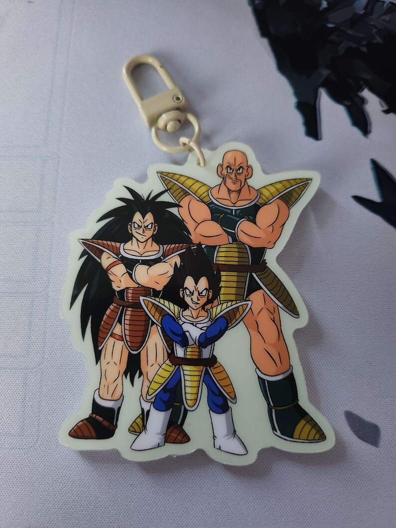 Dragonball Keychain Saiyan Trio Vegeta Nappa Raditz glow in the Dark - Etsy
