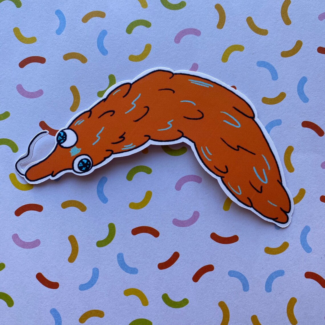 Worm on a String Sticker Set // Cute Fuzzy Worm on a String - Etsy