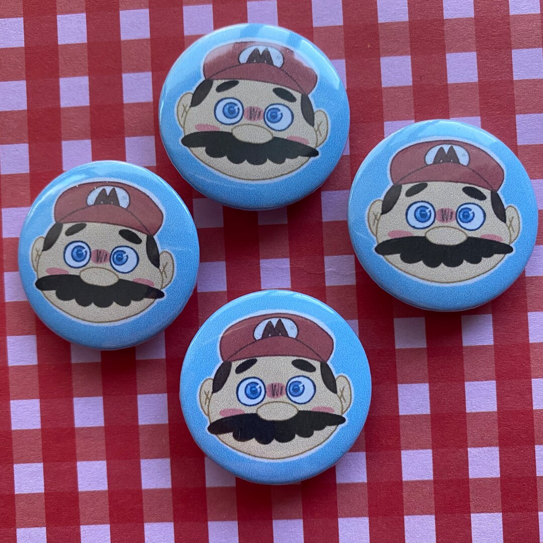 Super Mario Button // Cute Nintendo Colorful Button Pin Badge - Etsy