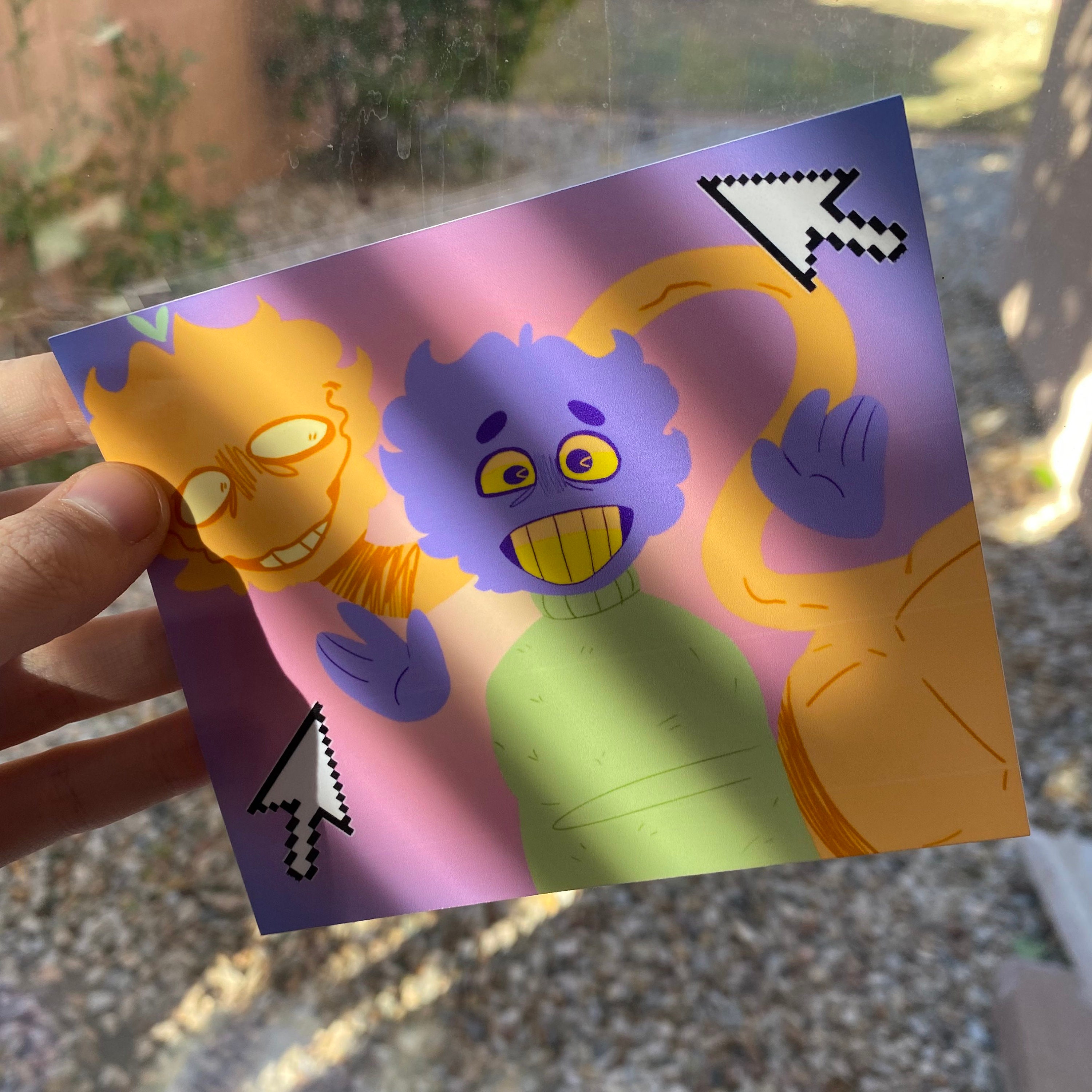 Igloo and Tangerine Mini Print// Weirdcore Kidcore Webcore Colorful ...