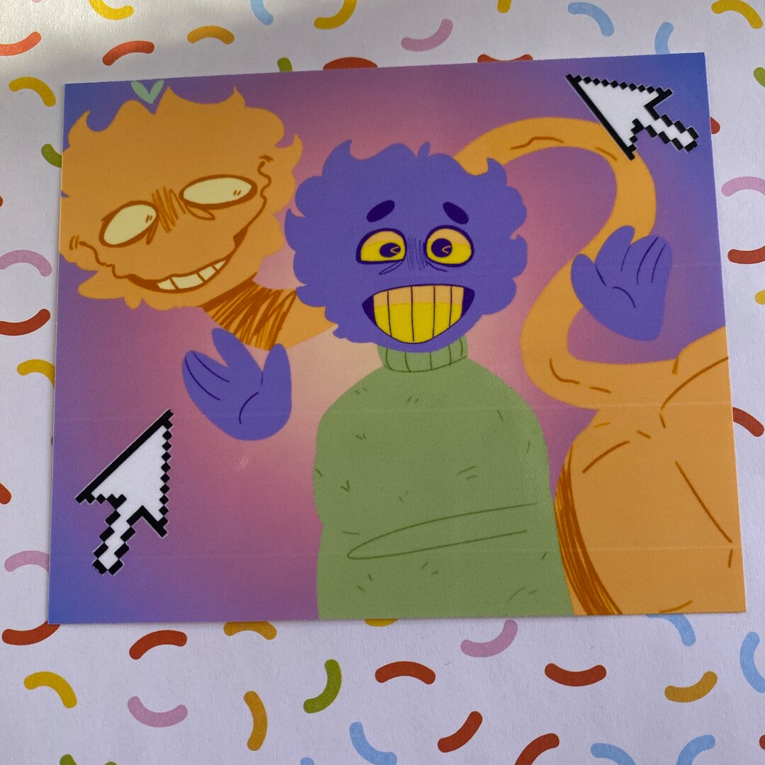 Igloo and Tangerine Mini Print// Weirdcore Kidcore Webcore Colorful ...