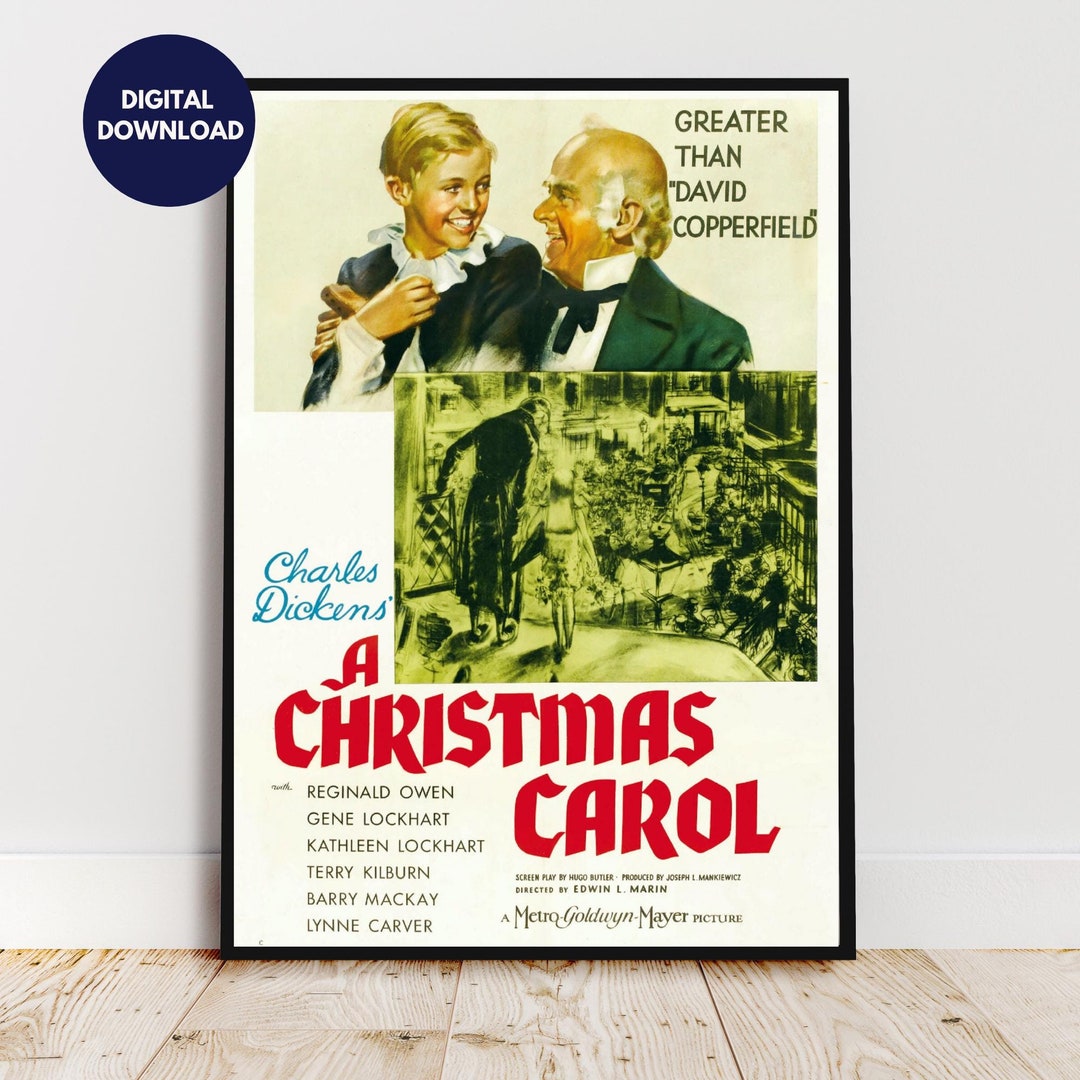 A Christmas Carol Vintage Movie Poster Classic MGM Christmas Film ...