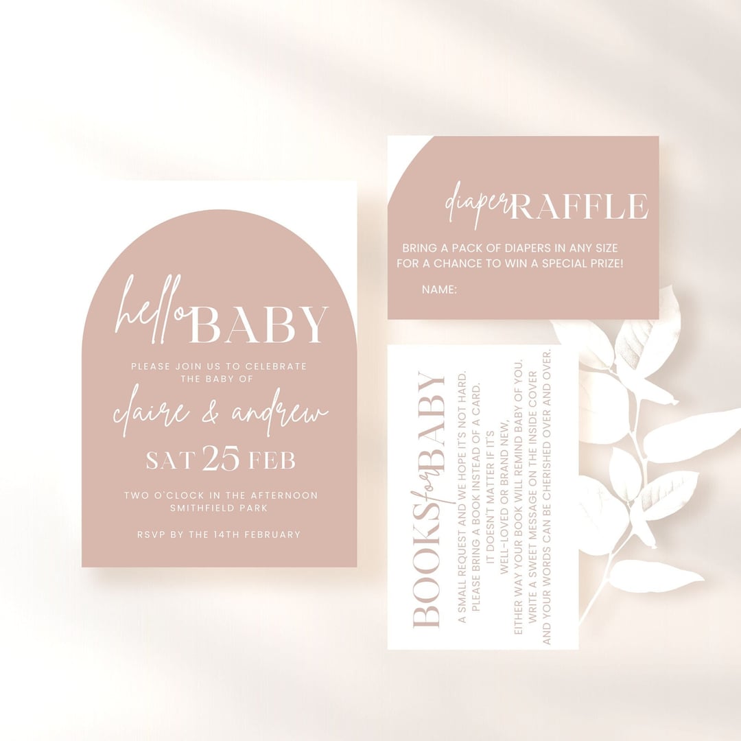 Modern Co-ed Baby Shower Invite Template Co-ed Couples Baby - Etsy