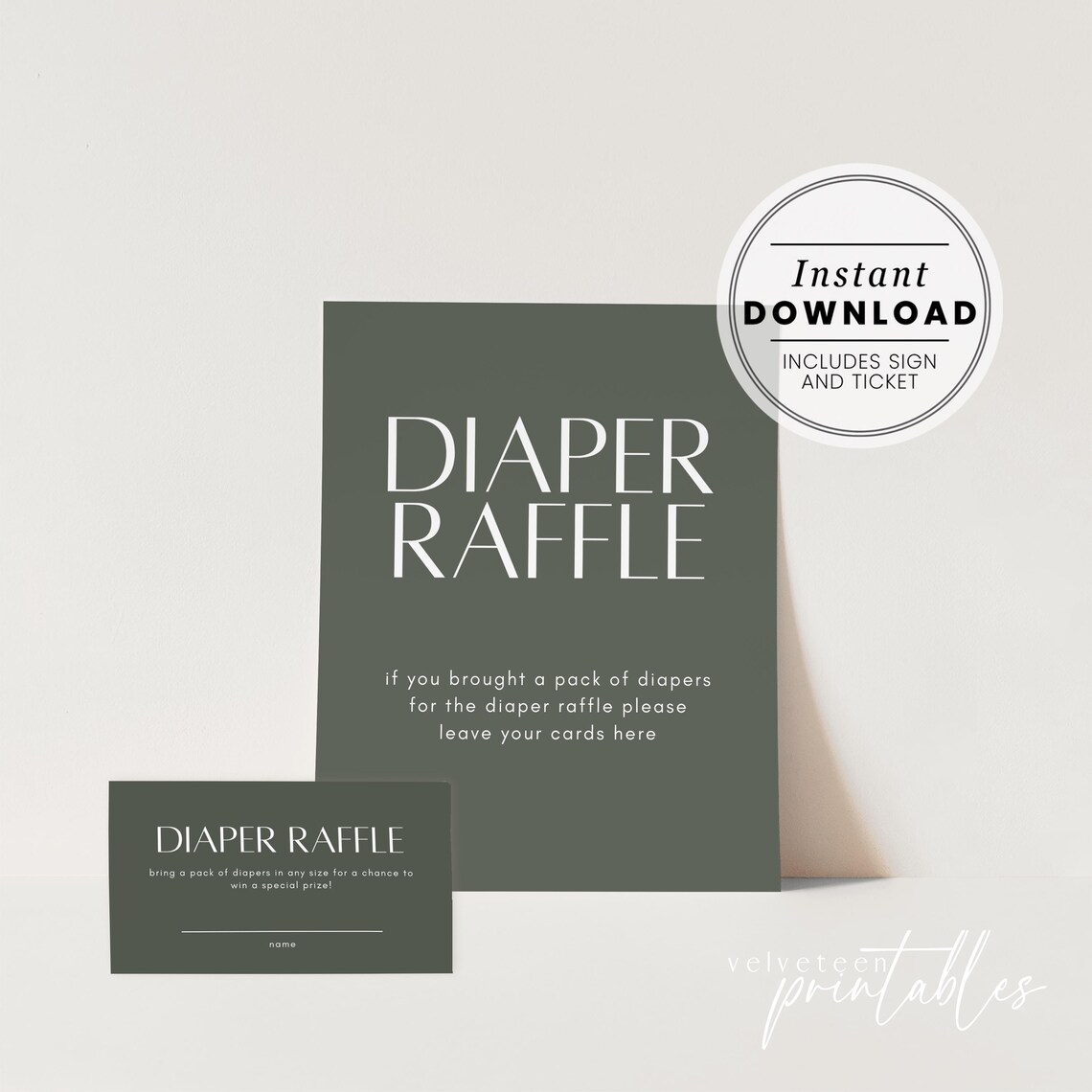 Diaper Raffle Ticket, Diaper Raffle Sign, Boho Baby Shower, Baby Shower ...