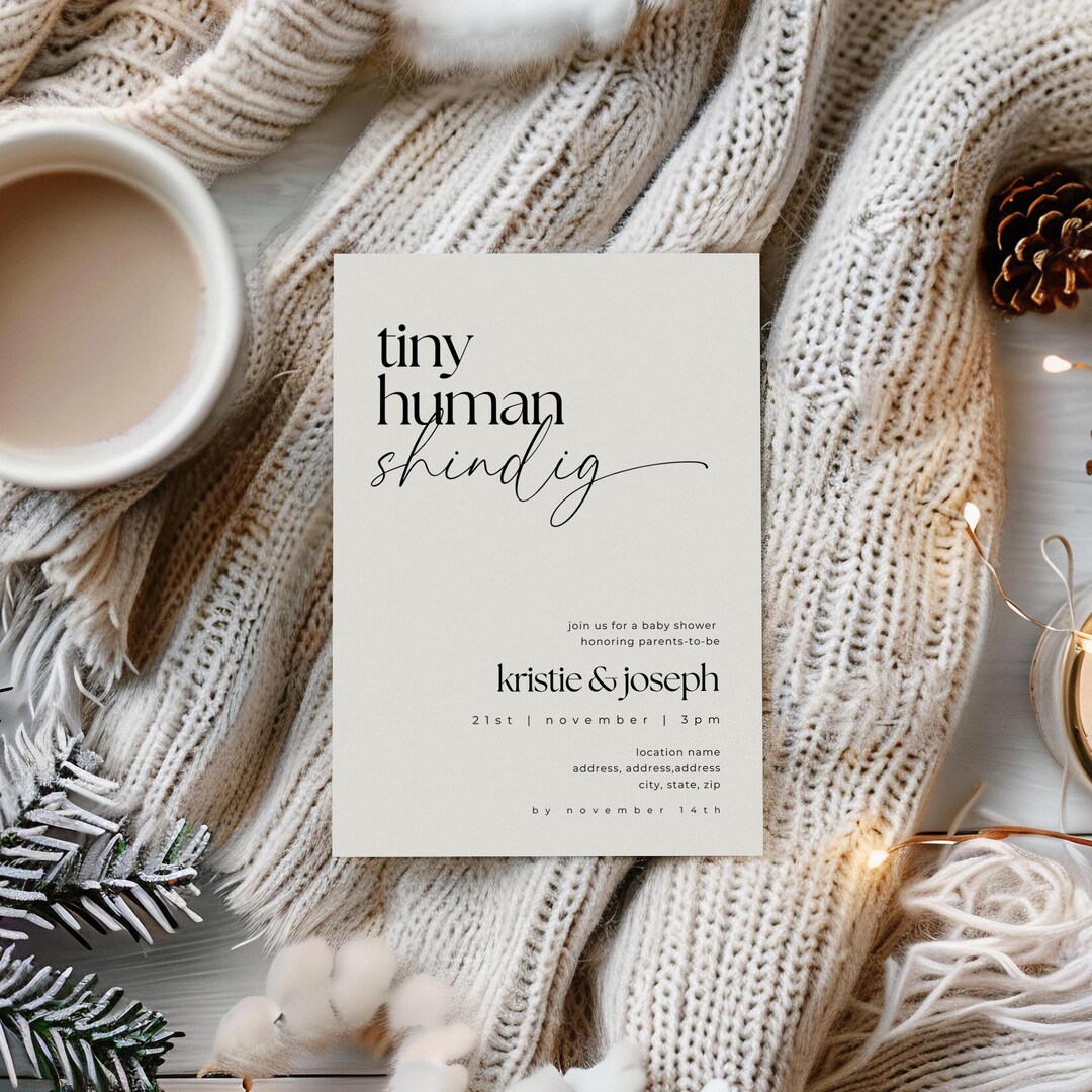 Beer Baby Shower Canva Invite, Couples Joint Effort Minimalist ...