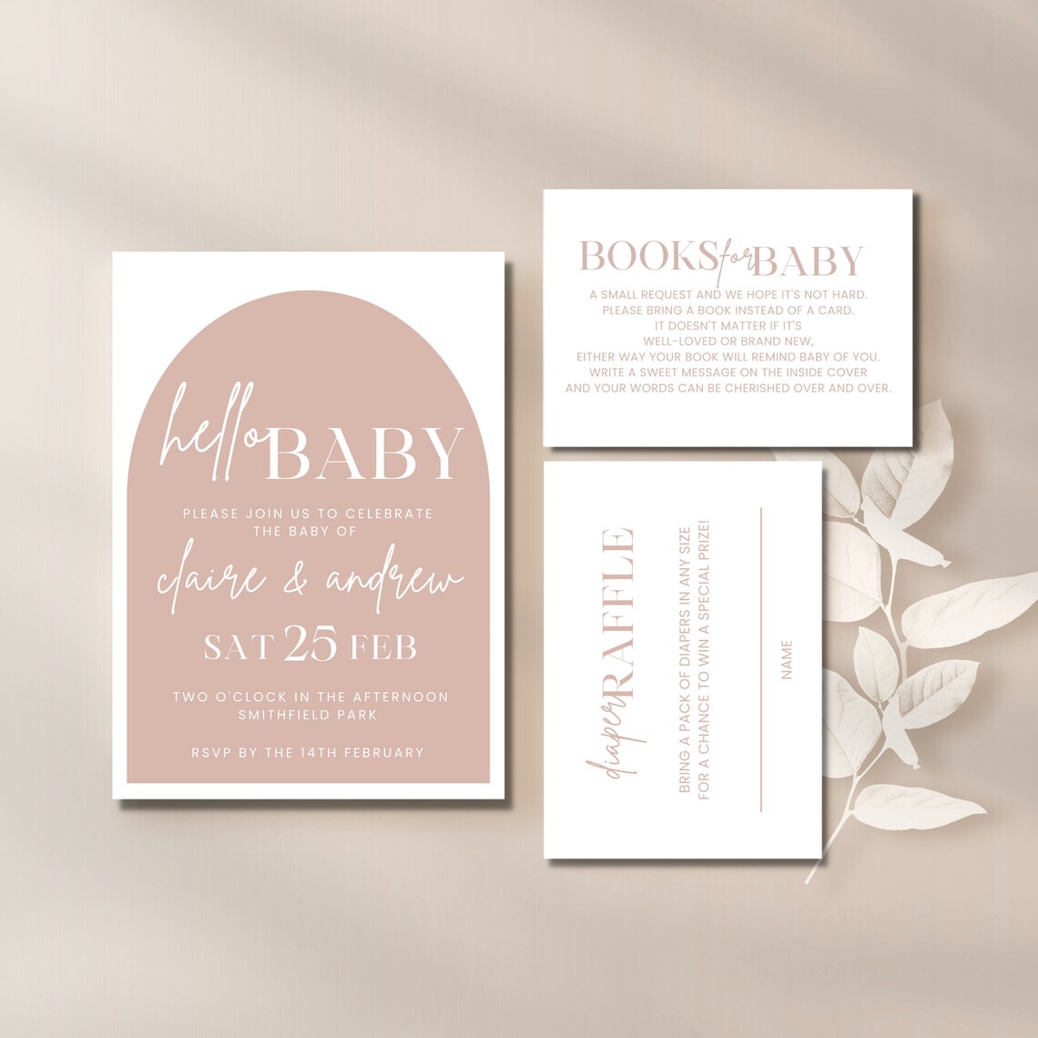 Modern Co-ed Baby Shower Invite Template, Co-ed Couples Baby Shower ...
