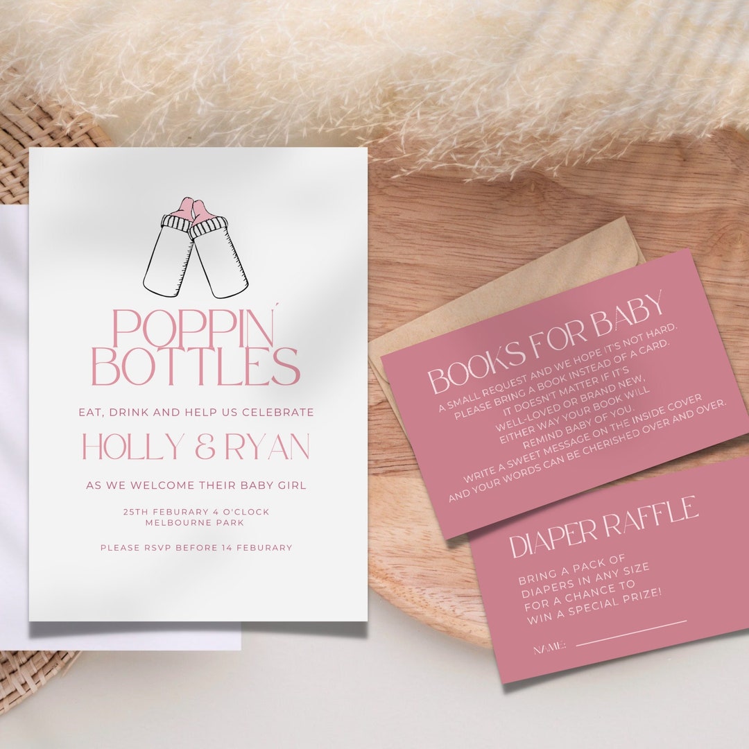 Modern Co-ed Baby Shower Invite Template Co-ed JOINT Baby-q - Etsy