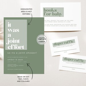 Joint Effort Invitation Suite, Fun Cheeky Unisex Couples Co-ed Gender ...