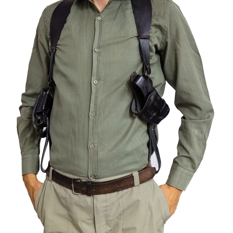 For Browning Hi Power Leather Shoulder Gun Holster Mag Pouches - Etsy