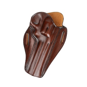 For Colt Python 6 Inch Revolver Fast Draw Owb Handmade Leather Gun ...