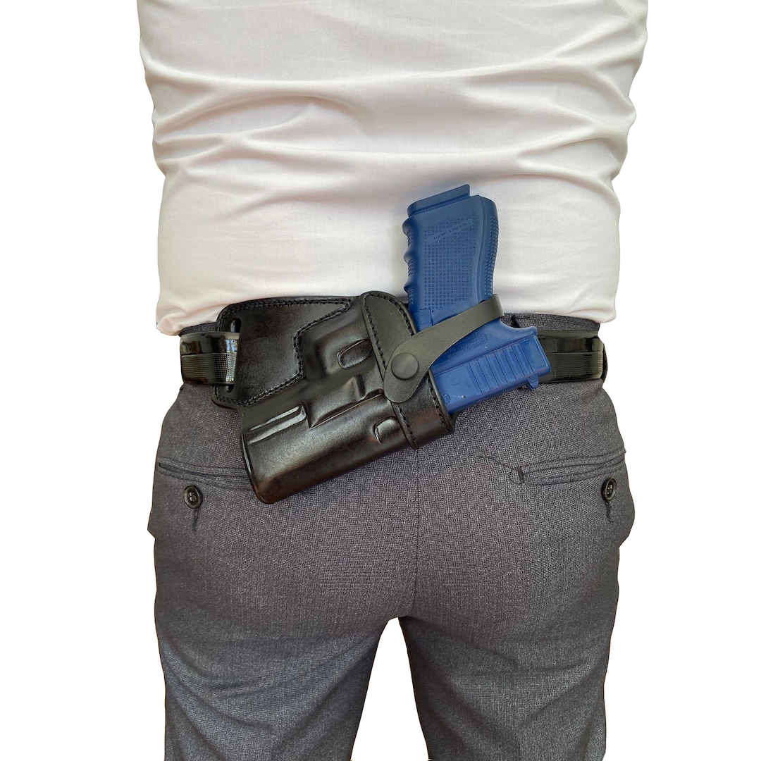 For Glock 17, 19, 23, 32 Small of Back (sob) Handmade Leather Gun ...