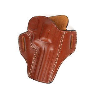 For Colt Python 4 Inch Revolver Fast Draw Owb Handmade Leather Gun ...