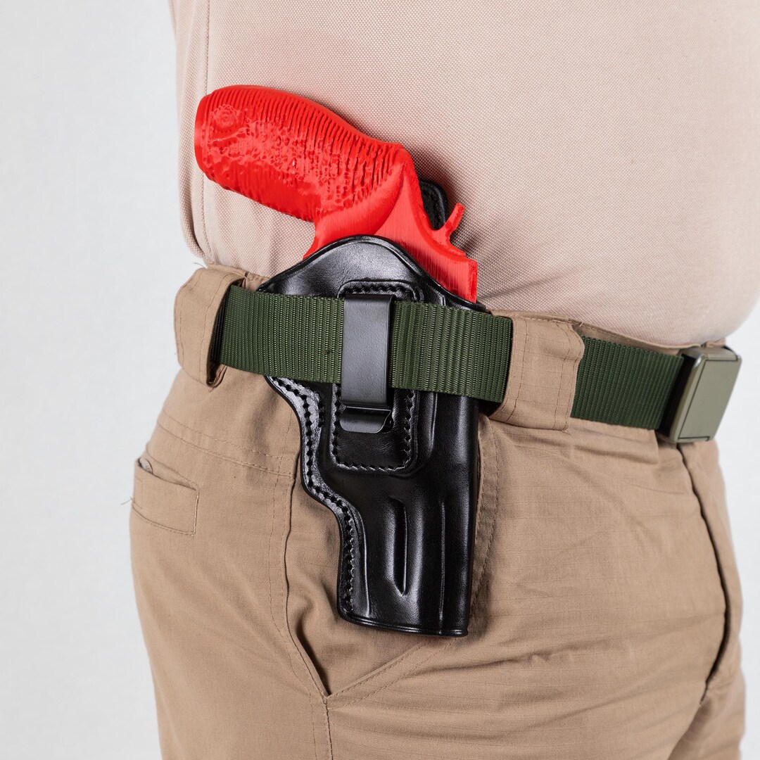 For Taurus Judge 3 Inch Revolver Fast Shooting IWB Handmade Leather Gun ...