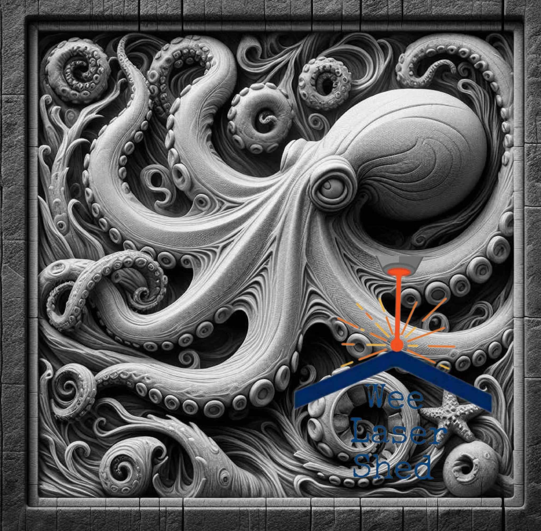 3D Illusion Octopus Laser Engraver File - Etsy