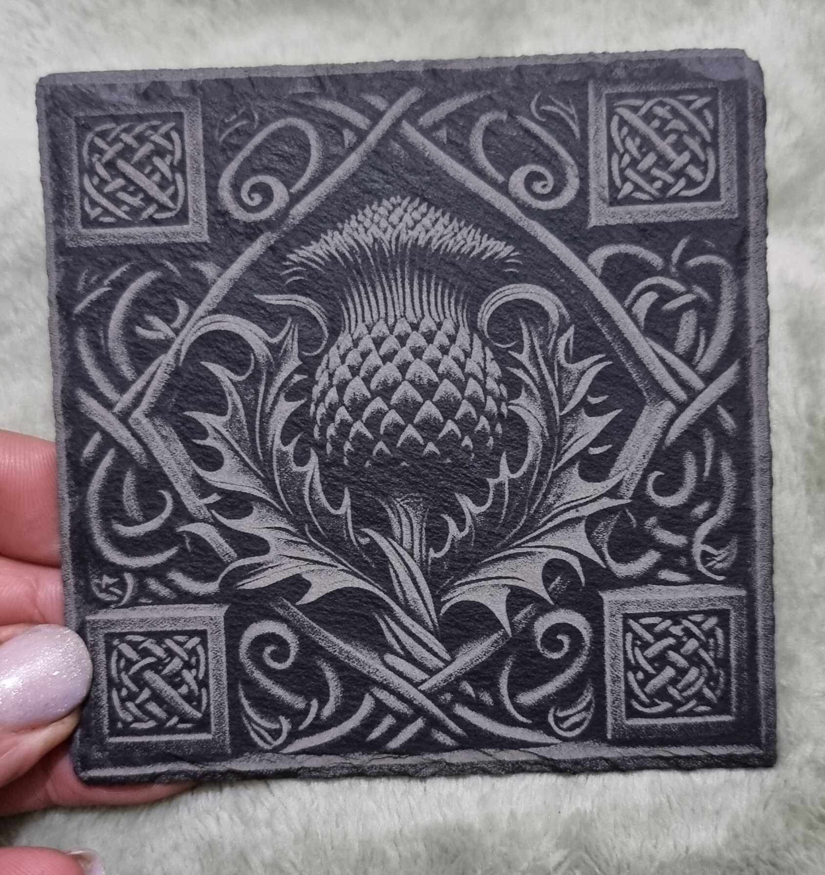 3D Illusion Celtic Thistle Laser Engraver File - Etsy