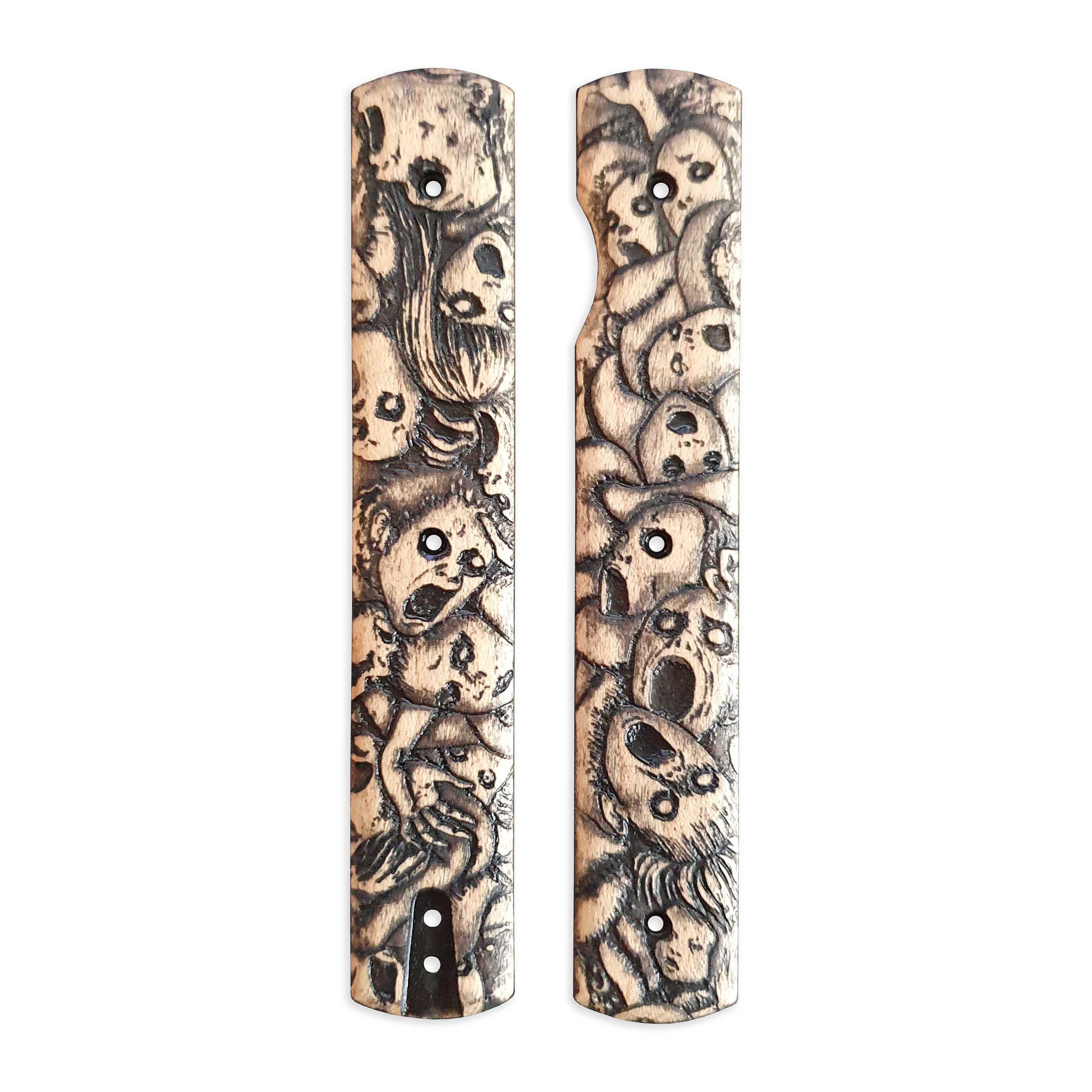 Scared Faces Boker Plus Urban Trapper Linear Knife Scales - Etsy