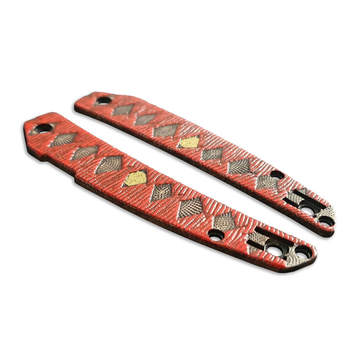 Katana Red Gold Coin - Spyderco Ikuchi Knife Scales - Etsy