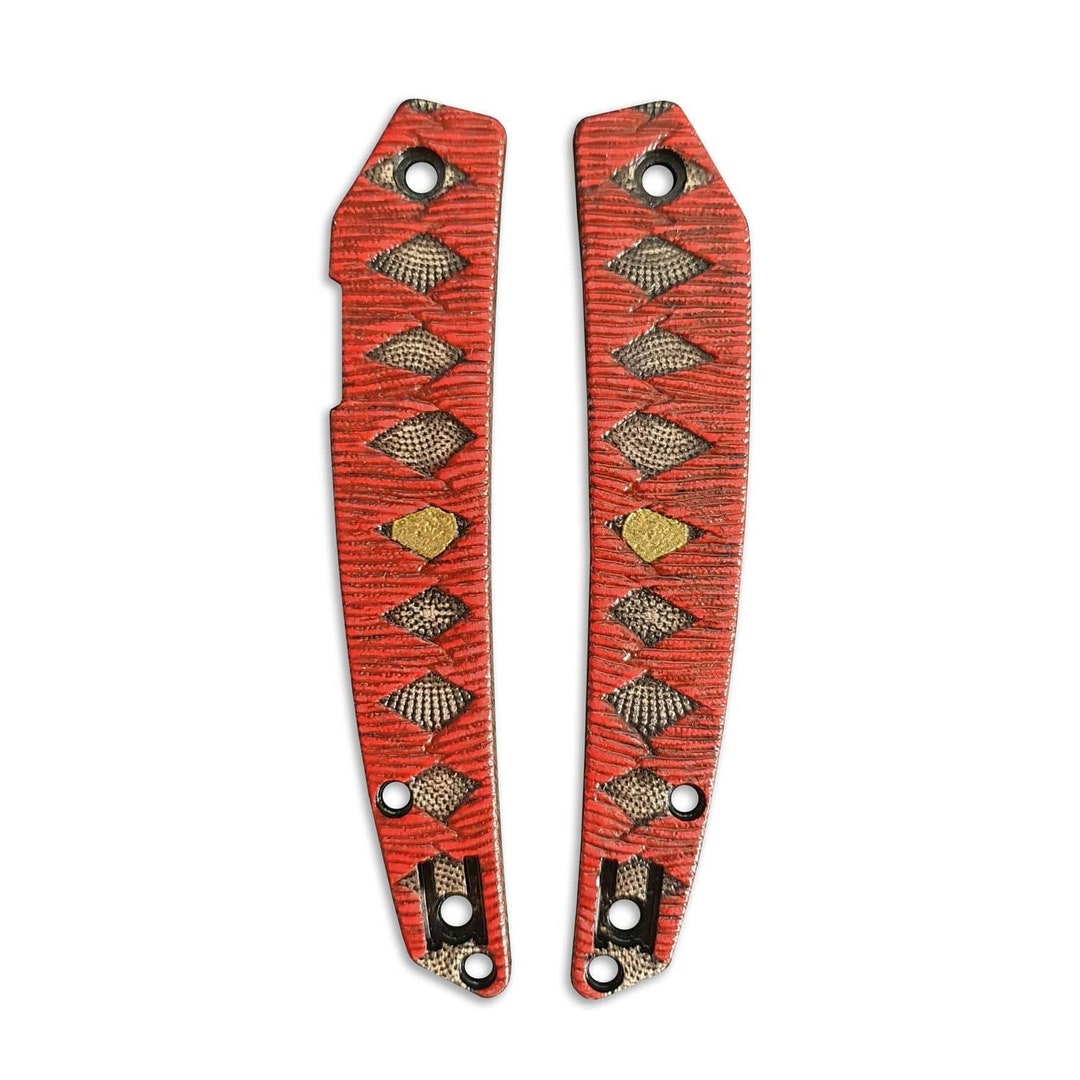 Katana Red Gold Coin Spyderco Ikuchi Knife Scales - Etsy