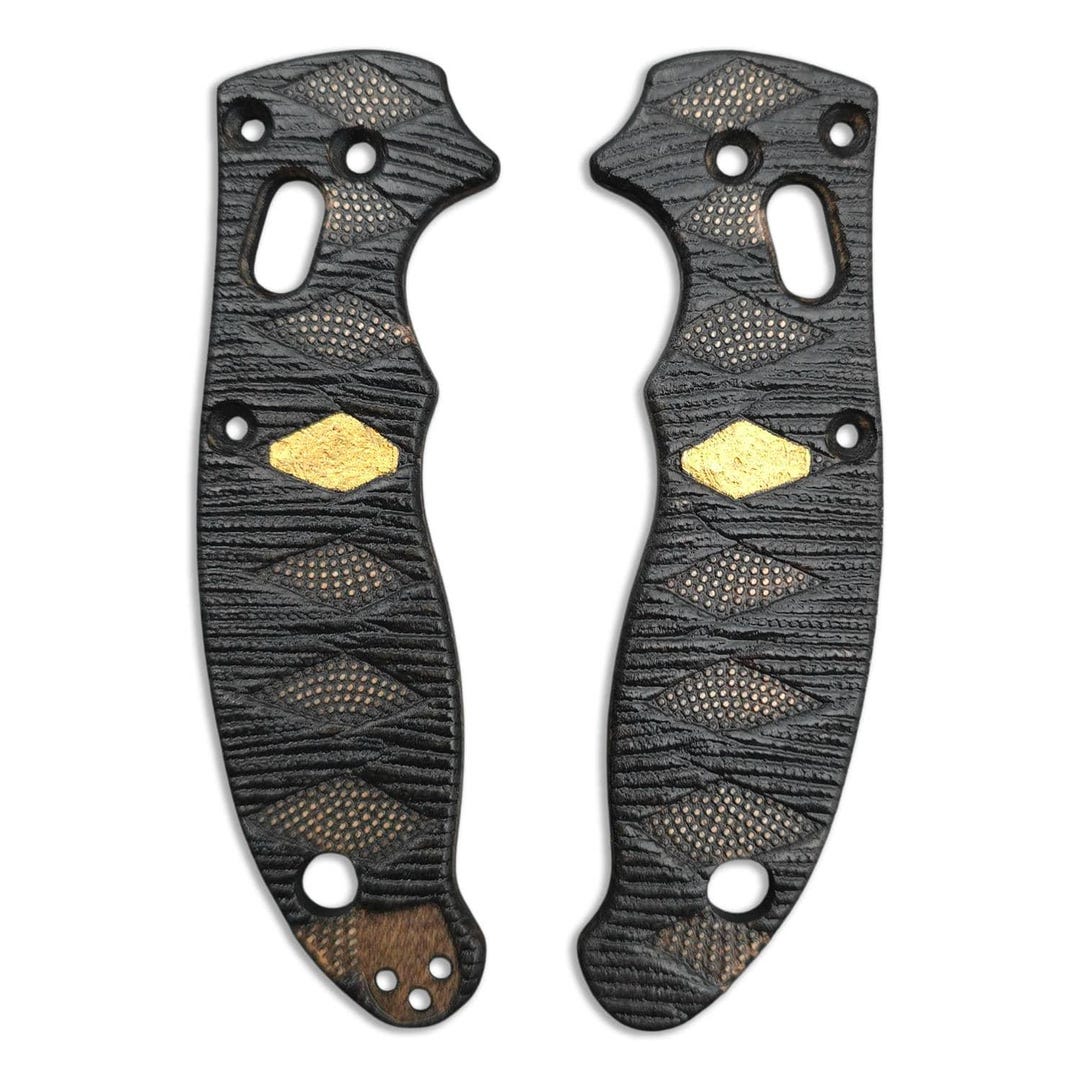 Katana Black Gold Coin - Spyderco Manix 2 Knife Scales - Etsy