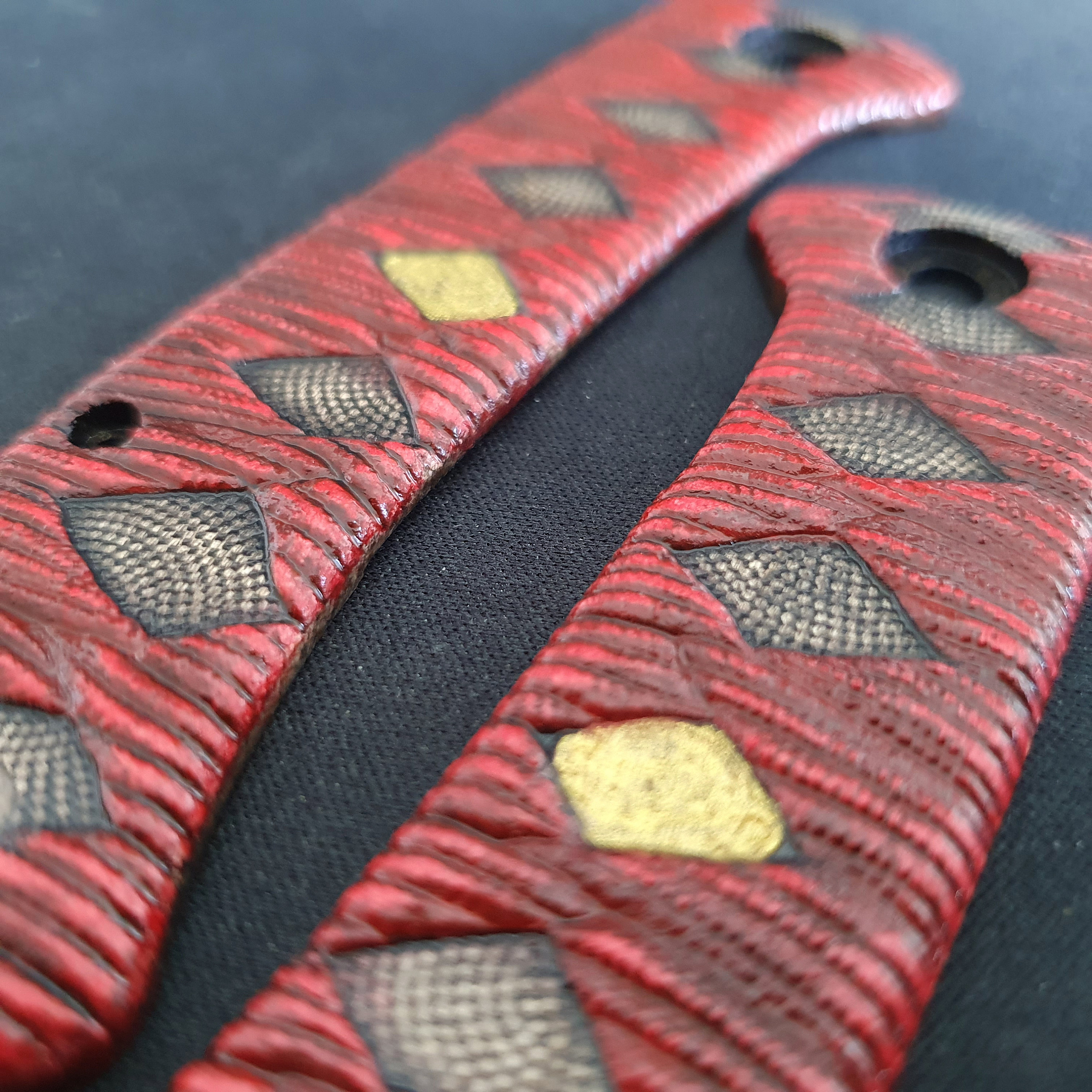 Katana Red Coin CIVIVI Riffle Knife Scales - Etsy
