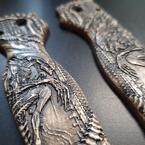 Alien - Spyderco Shaman Knife Scales - Etsy