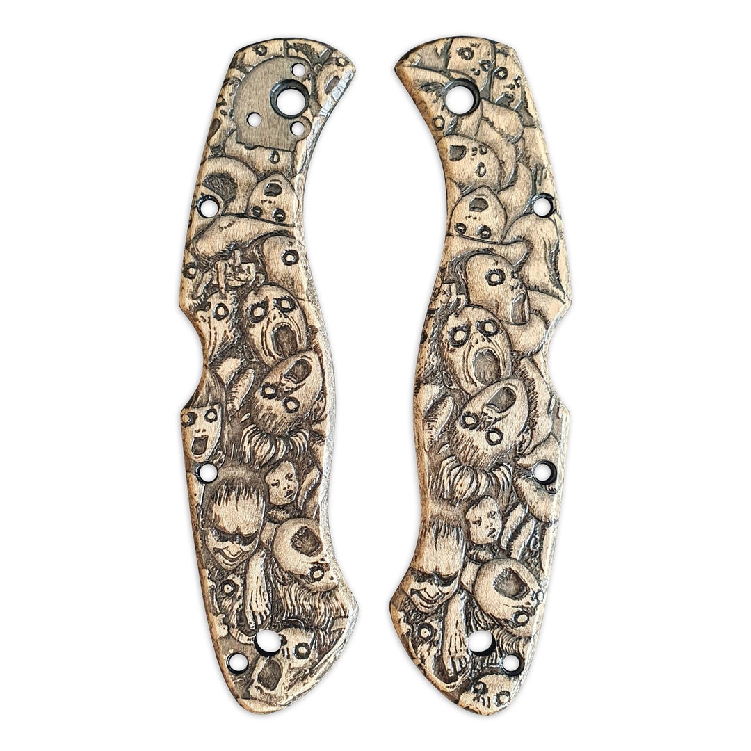 Scared Faces - Spyderco Civilian Knife Scales - Etsy