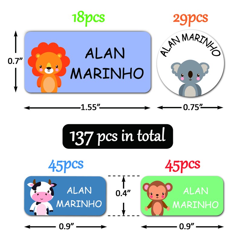 Personalized Name Label for Kid Custom Stickers Washable for Clothes ...