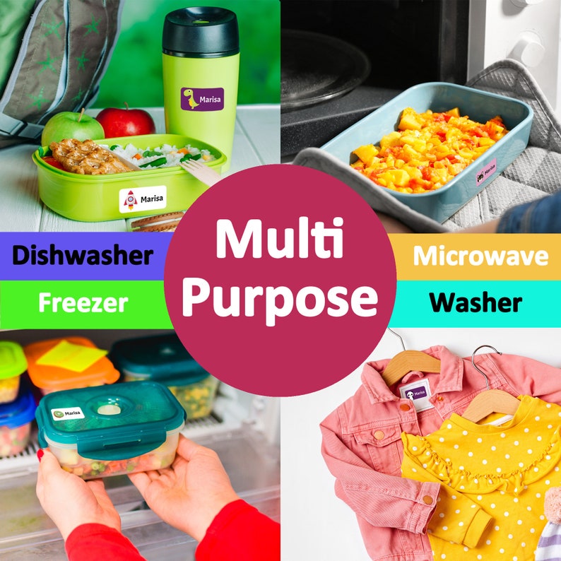 Personalized Name Label for Kid Custom Stickers Washable for Clothes ...