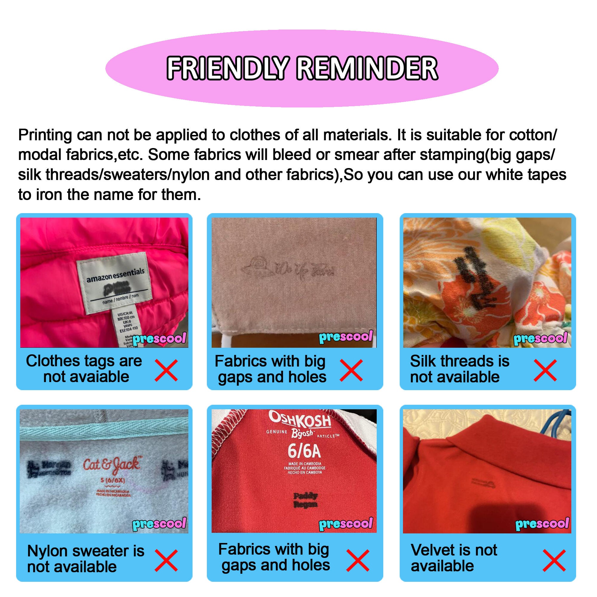 Artifacticzoe the Name Stamp for Kids Clothes Clothing Personalized ...