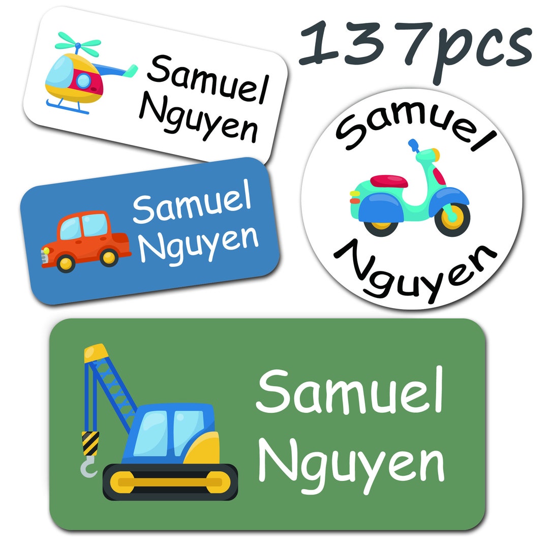 Personalized Name Label for Kid Custom Stickers Washable for Clothes ...