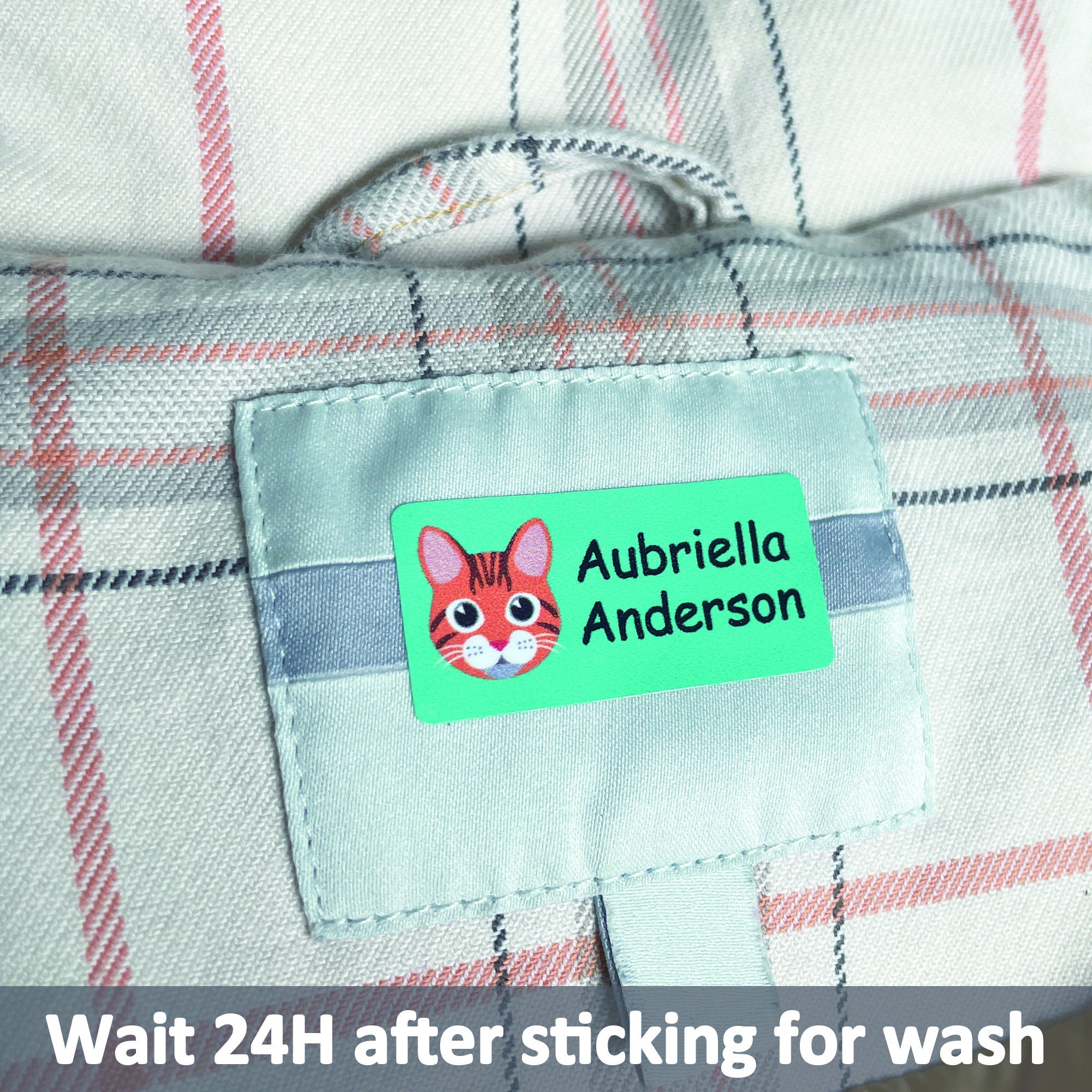 Personalized Name Label for Kid Custom Stickers Washable for Clothes ...