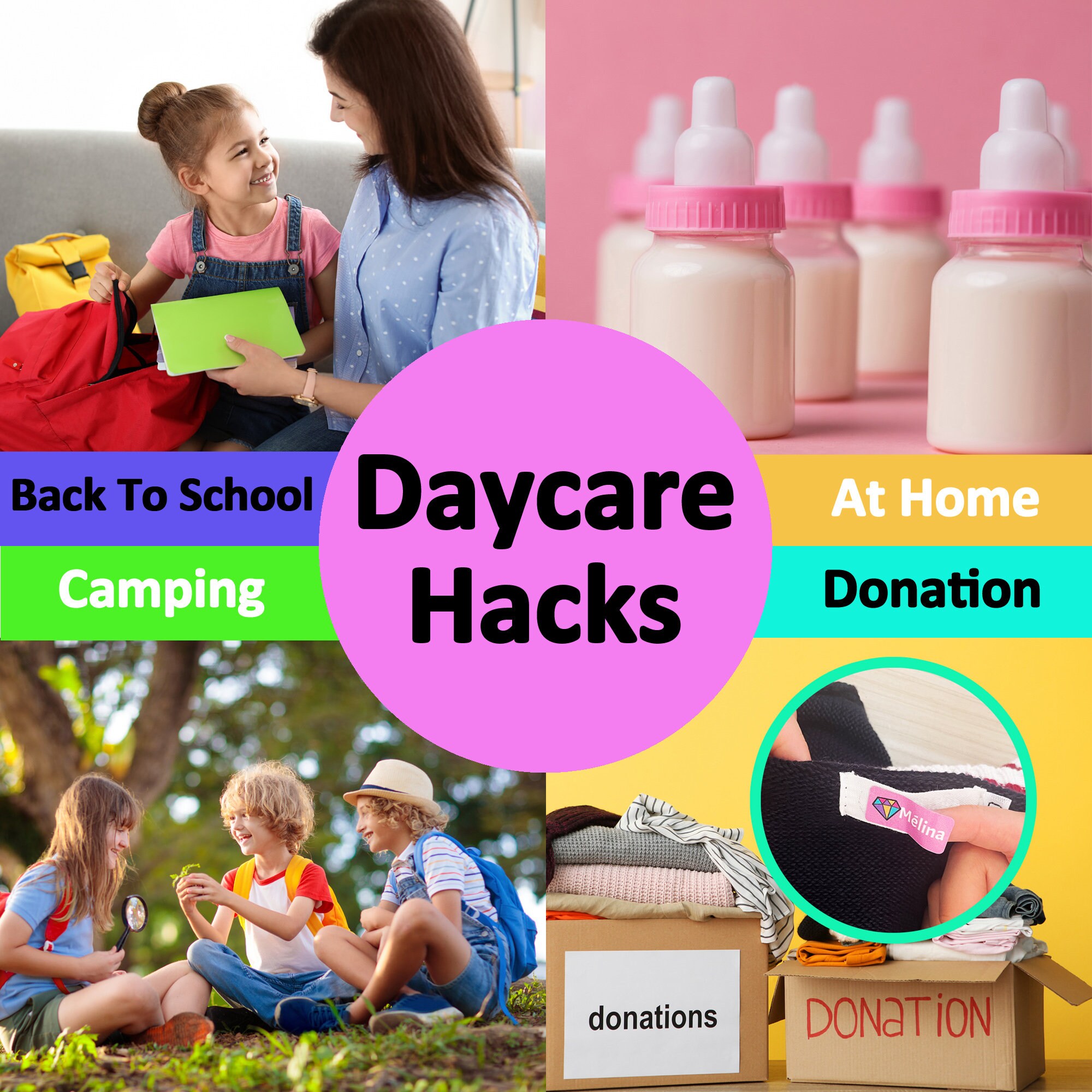 Personalized Name Label for Kid Custom Stickers Washable for Clothes ...