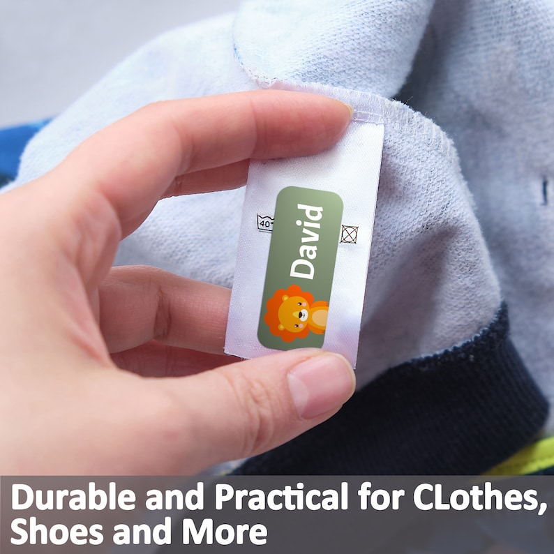 Personalized Name Label for Kid Custom Stickers Washable for Clothes ...