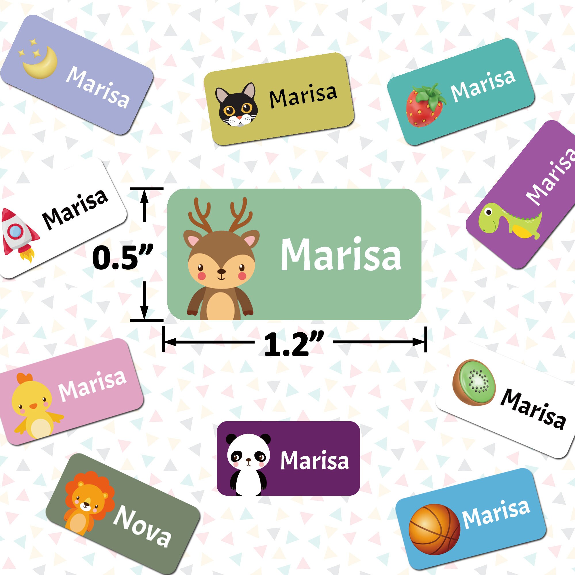 Personalized Name Label for Kid Custom Stickers Washable for Clothes ...