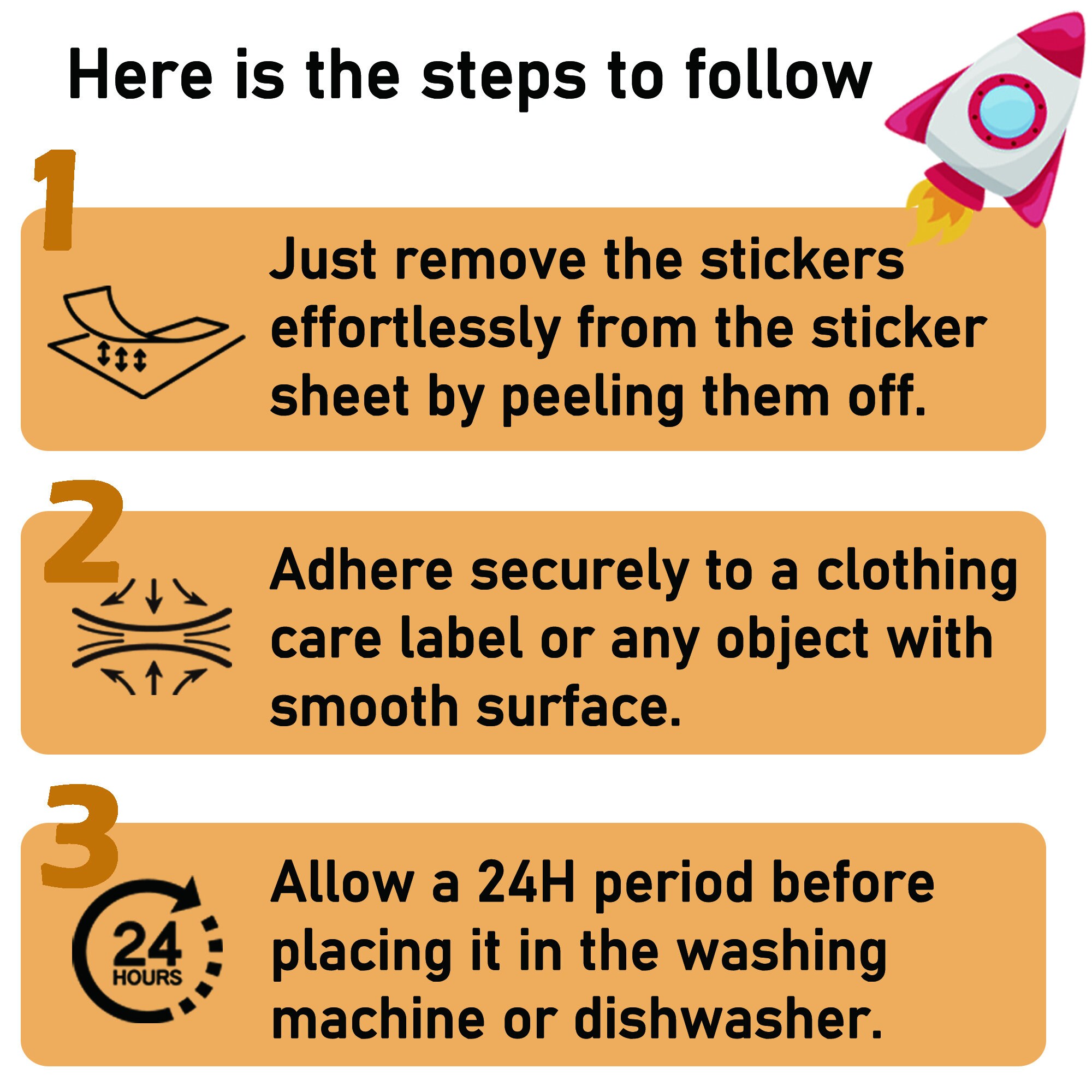 Personalized Name Label for Kid Custom Stickers Washable for Clothes ...