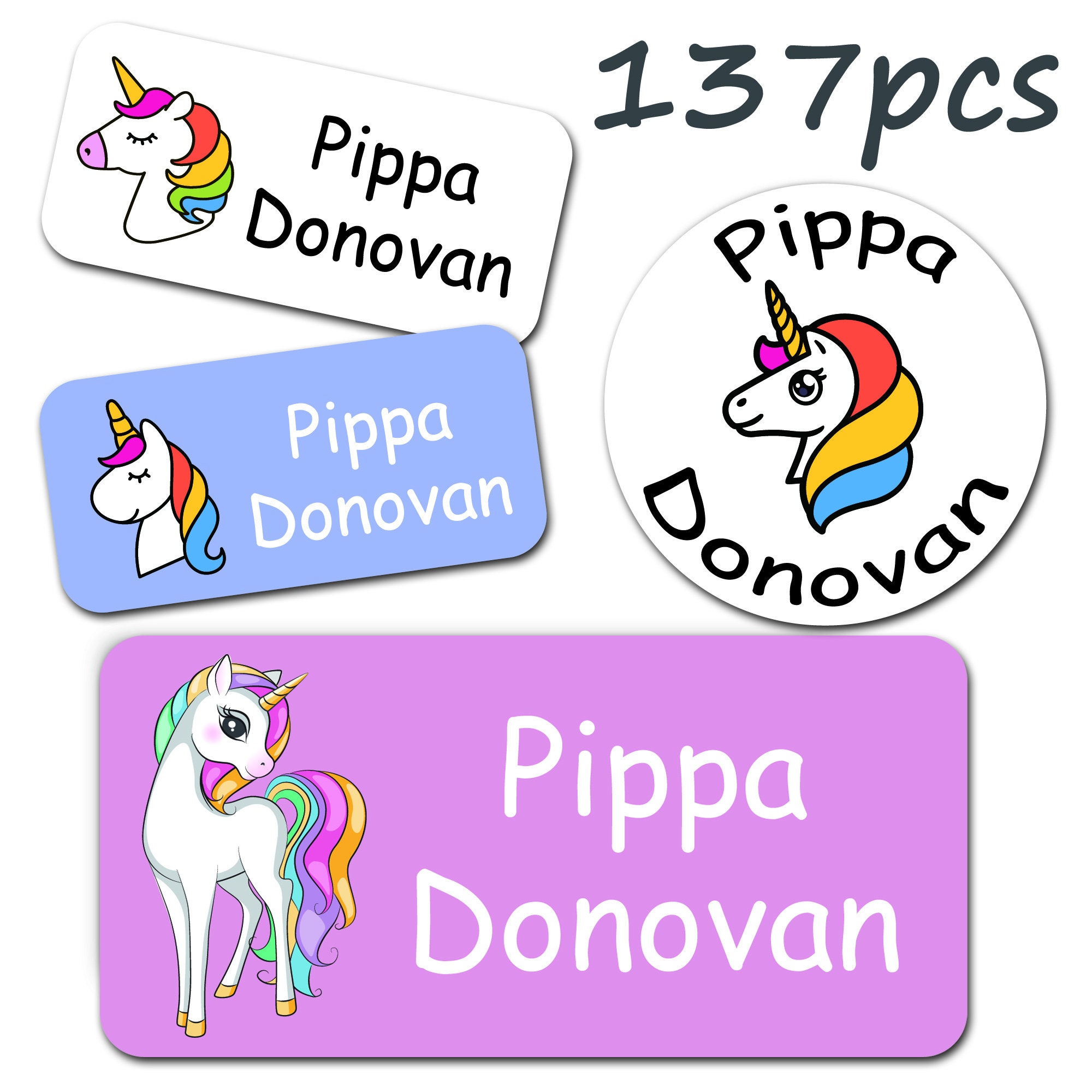 Personalized Name Label for Kid Custom Stickers Washable for Clothes ...