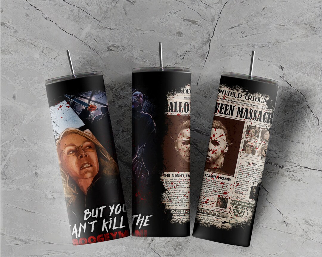 Micheal Myers Tumbler Wrap, Boogyman Horror Tumbler, Halloween Wrap for ...