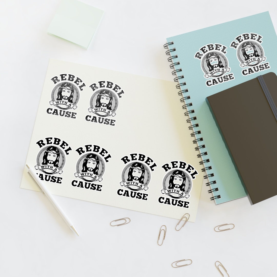 Set of 8 Cool Rebel Jesus Stickers Jesus Vinyl Sticker for - Etsy