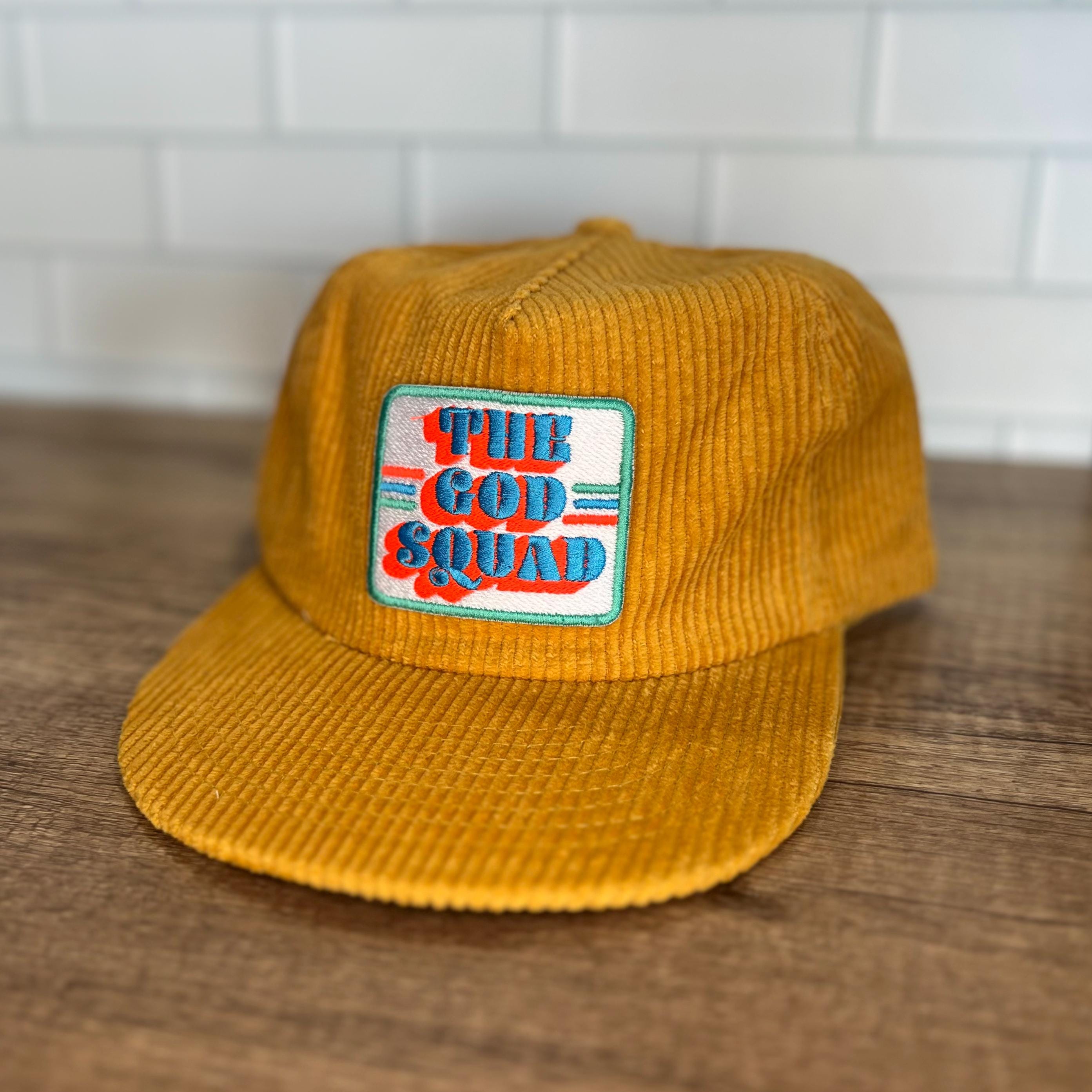 The God Squad Patch Corduroy Hat – Blue/teal Patch - Etsy