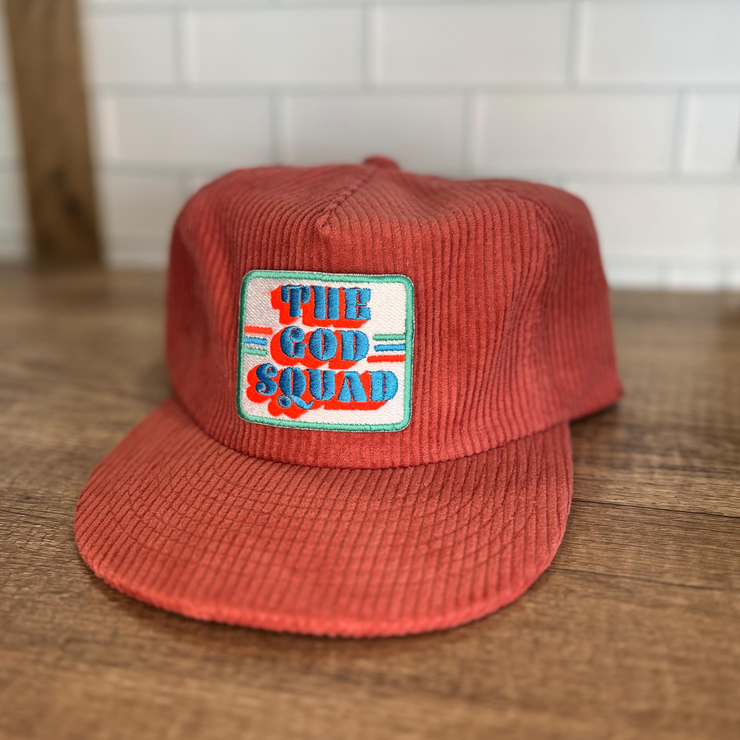 The God Squad Patch Corduroy Hat – Blue/teal Patch - Etsy