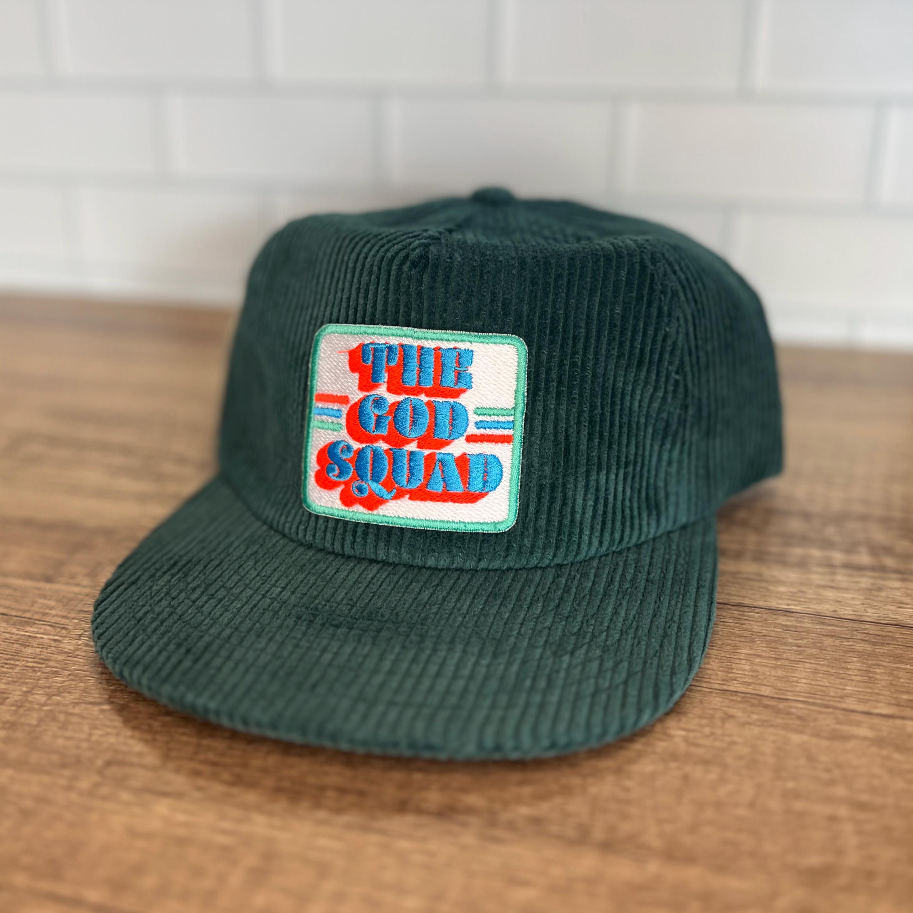 The God Squad Patch Corduroy Hat – Blue/teal Patch - Etsy