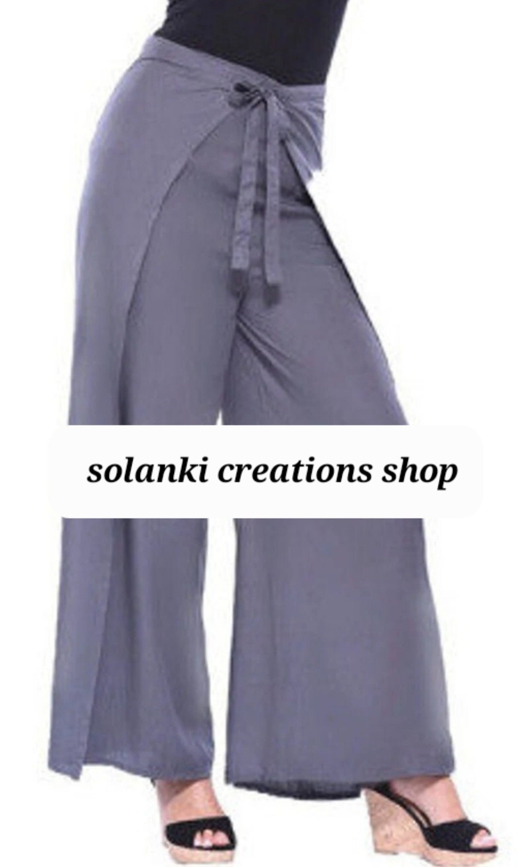 Wide Leg Wrap Pant Open Leg Rayon Pant Womens Wrap - Etsy