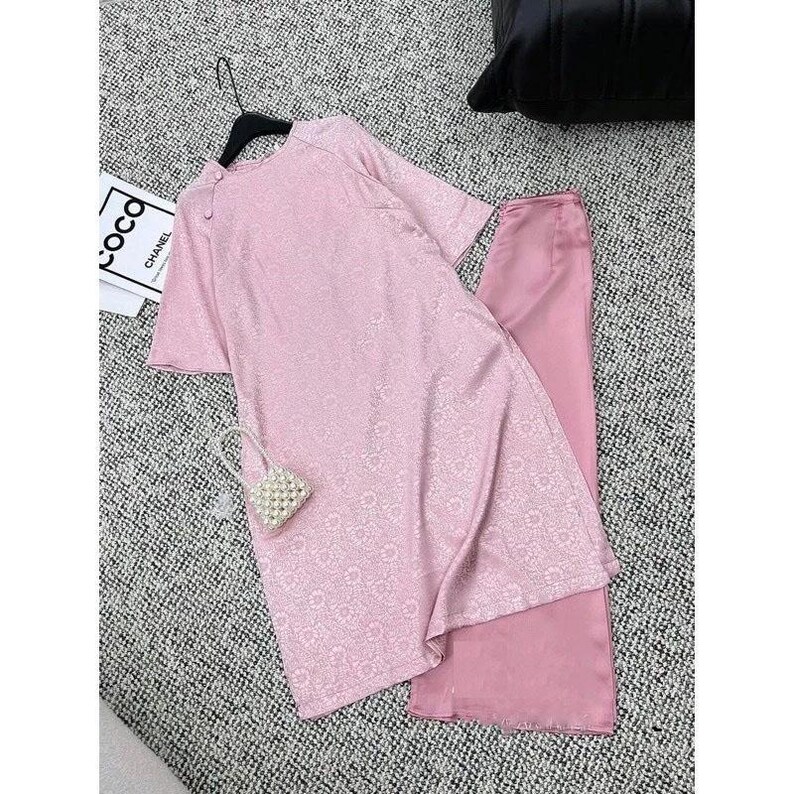 Pre-make Vietnamese Traditional Ao Dai, Brocade Ao Dai, Dress With ...