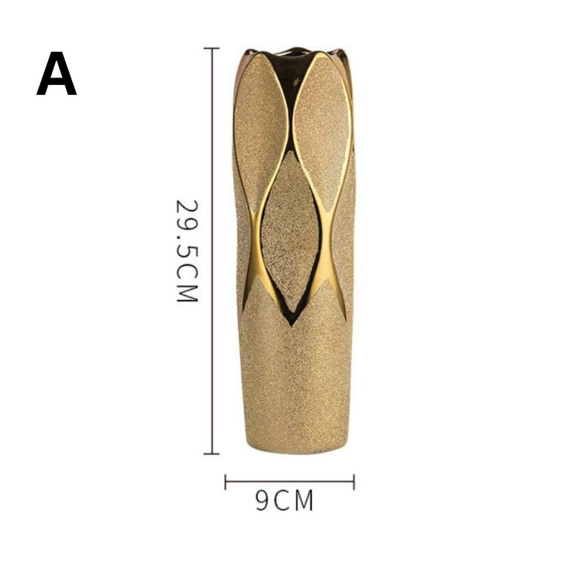 Golden Ceramic Vase Porcelain Spring Decoration Modern - Etsy