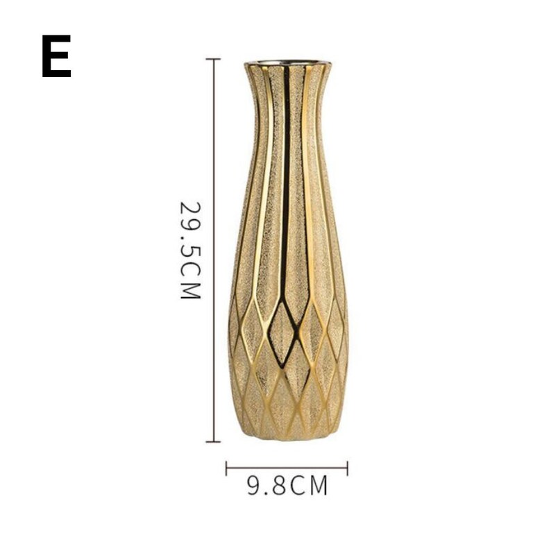 Golden Ceramic Vase Porcelain Spring Decoration Modern - Etsy