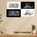 Islamic Wall Art Black and White Kalima and Bismillah ,digital Wall Art ...