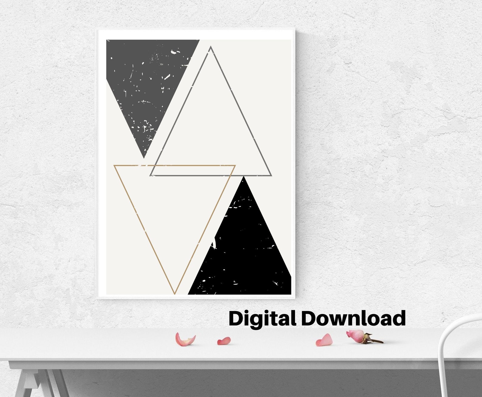 Geometric Shape, Modern Style Posters, Modern Wall Art, Digital ...