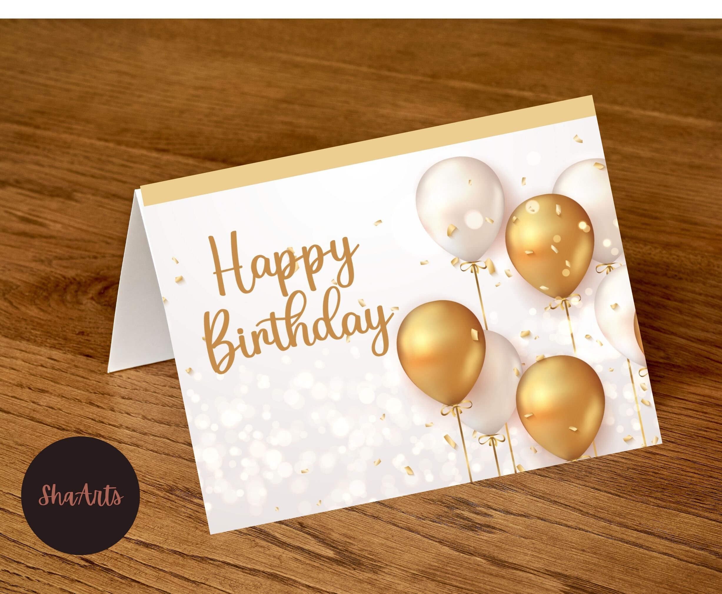 4 Printable Happy Birth Day Cards Instant Downloads7x5 Birth - Etsy