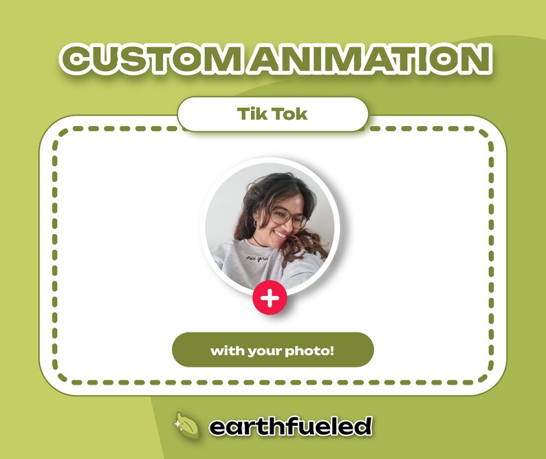 Custom Animated Tik Tok Follow Button Content Creator Video Overlay - Etsy